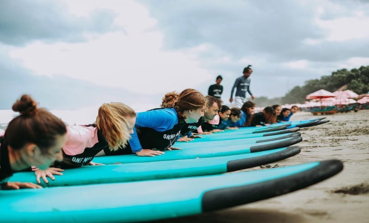 Seminyak: Surf Lesson for all Levels (Small Groups/Private) | GetYourGuide