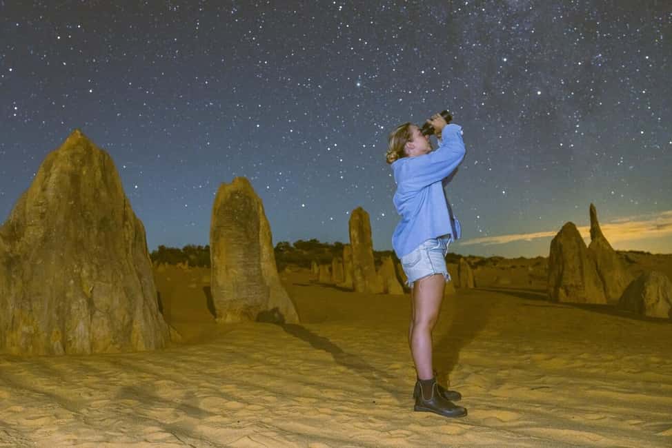 From Perth: Pinnacles Sunset and Stargazing Tour with Dinner | GetYourGuide