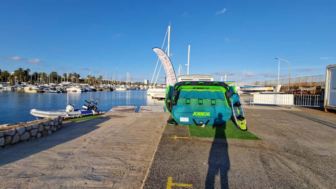 Salou: Private Inflatable Water Sofa Ride | GetYourGuide
