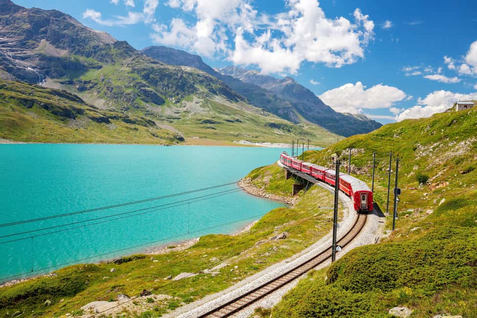 From Milan: St Moritz & Alps Day Trip with Bernina Red Train | GetYourGuide