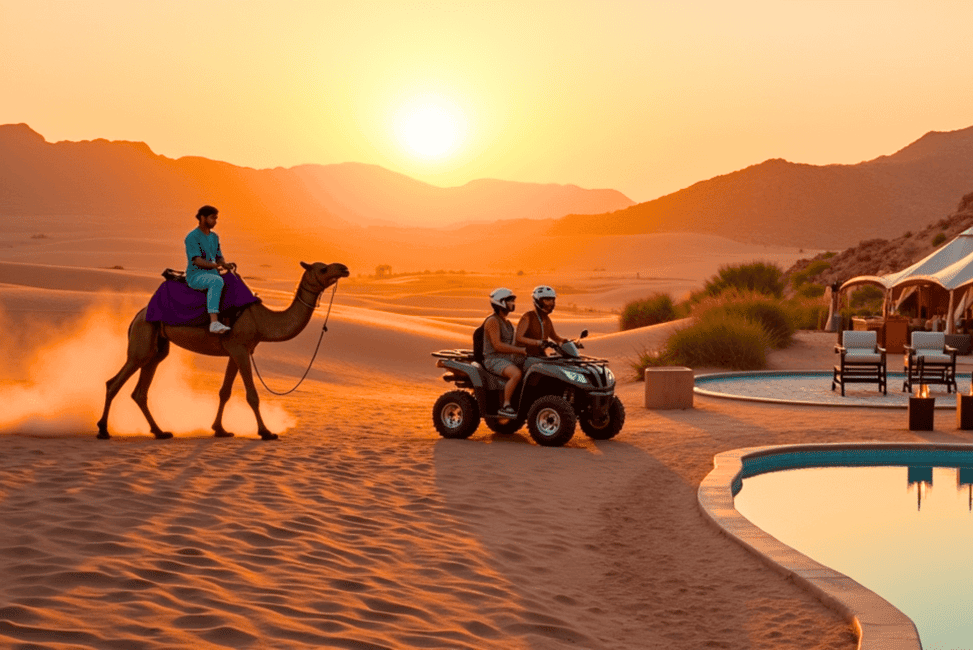 Marrakech: Agafay, Quad, Camel, Dinner, Pool, Dinner show | GetYourGuide