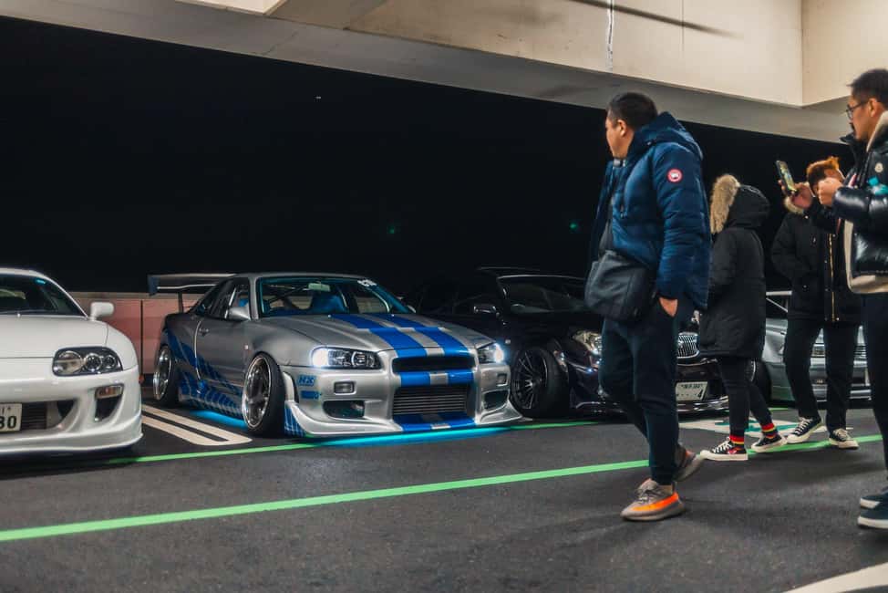 Tokyo Drift: R34 Skyline Car Club: GO Daikoku Car Meet | GetYourGuide