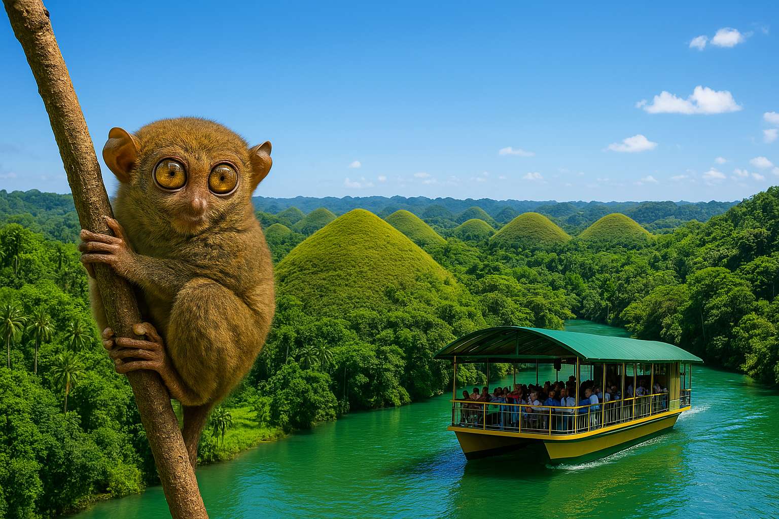 Bohol: Chocolate Hills, Tarsiers and Loboc River Adventure | GetYourGuide