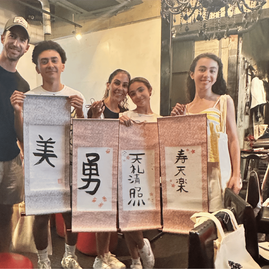Tokyo: Calligraphy on Kanji Fan & Scroll with Drink | GetYourGuide