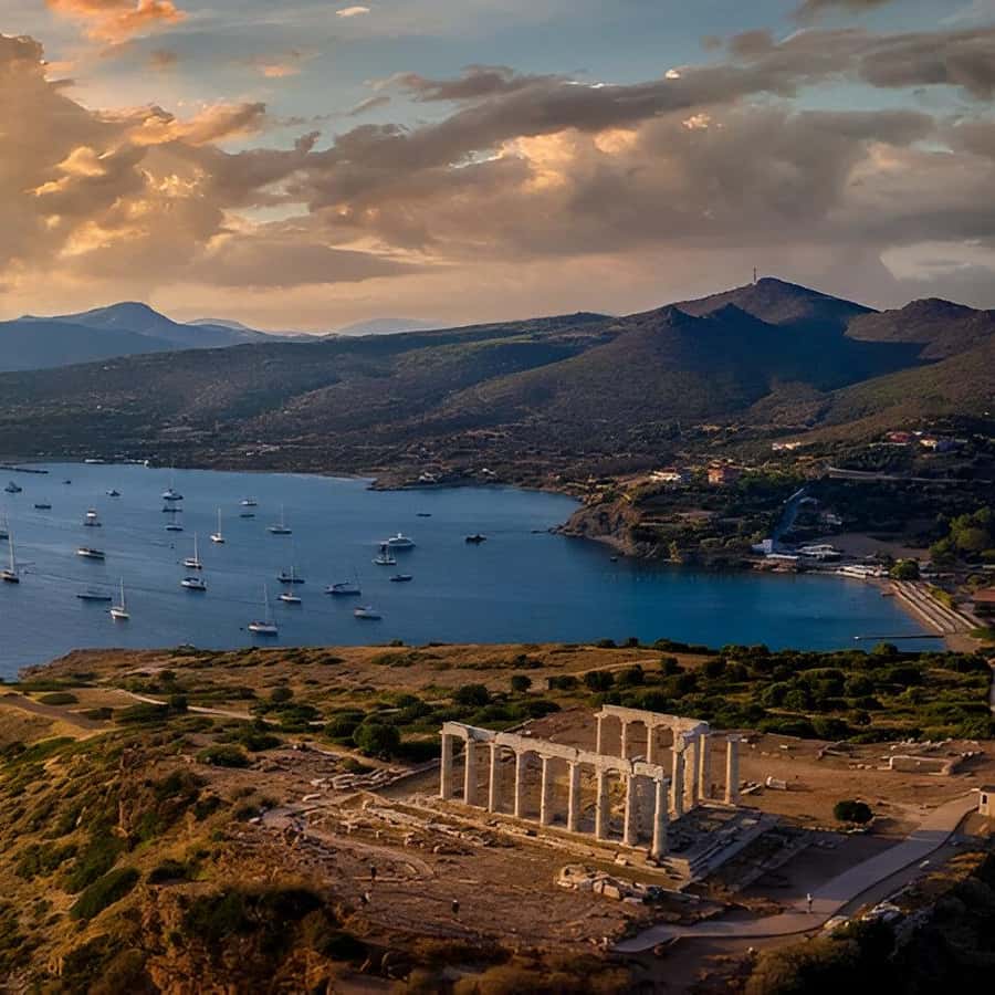 Capo Sounion, Tempio di Poseidone, tour privato della Riviera di Atene ...