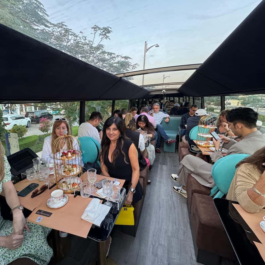 Dubai: Bustronomy Panoramic Afternoon Tea City Tour | GetYourGuide