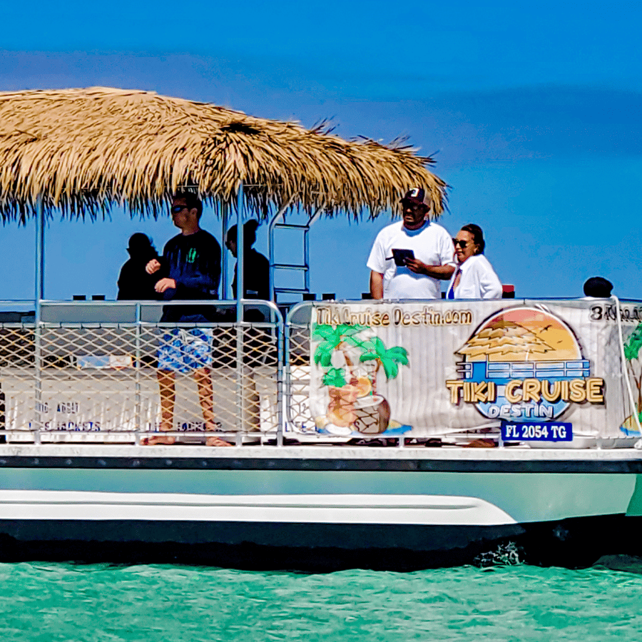Destin: Crab Island Tiki Boat Cruise with Captain | GetYourGuide