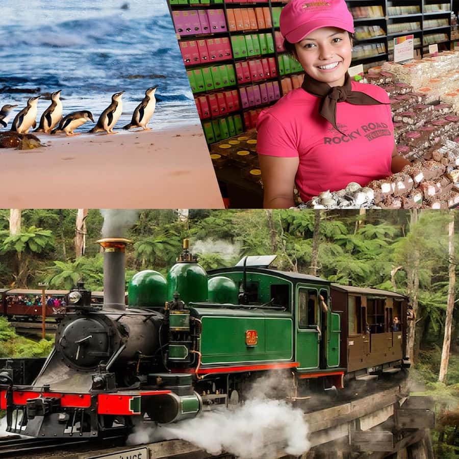 Melbourne Puffing Billy Penguin Yarra Valley Wine choc Tour | GetYourGuide