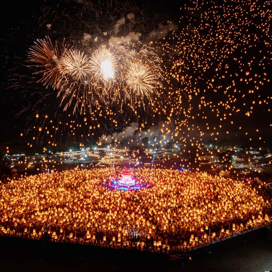 Chiang Mai CAD Yi Peng Khomloy Sky Lantern Festival Official | GetYourGuide