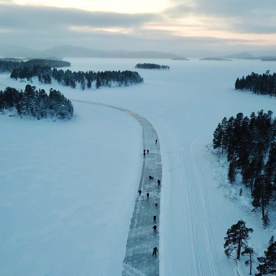 From Saariselkä: Ice-skating on Frozen Lake Inari | GetYourGuide