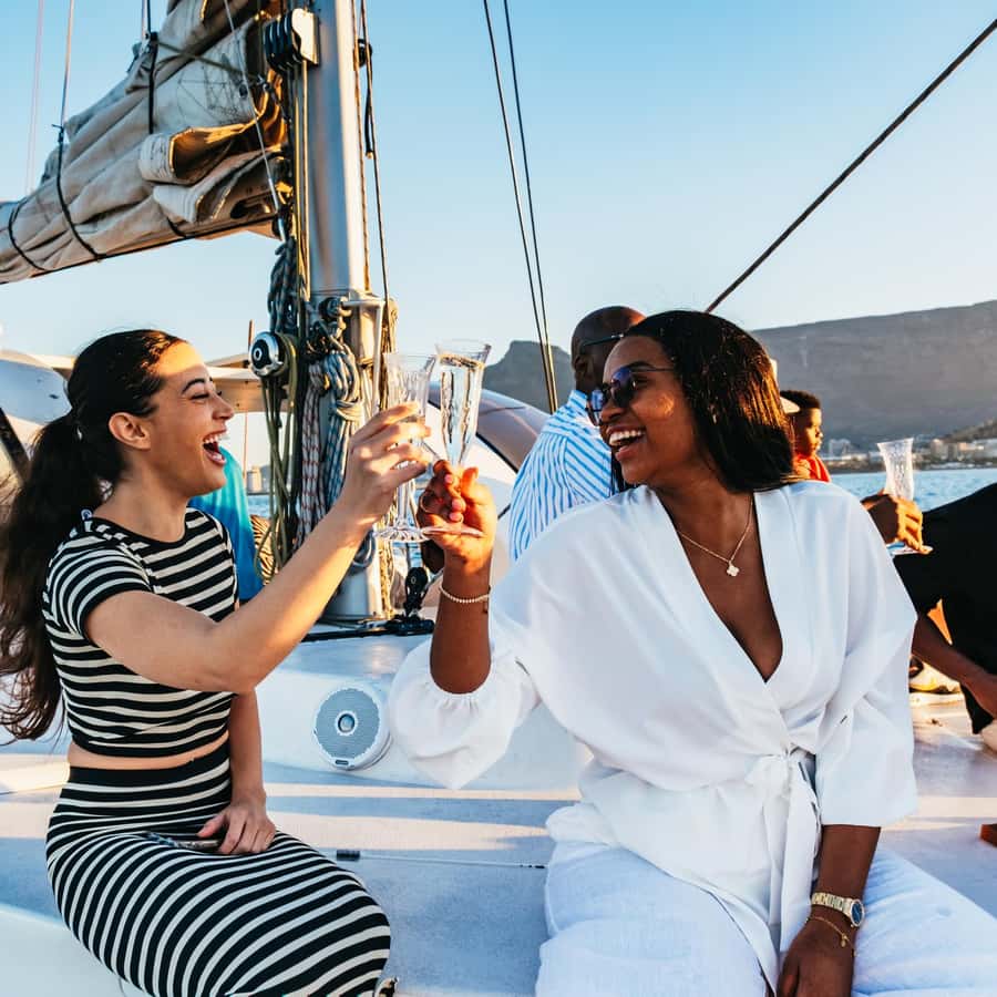 Cape Town: Sunset Catamaran Cruise on Table Bay with Bubbles | GetYourGuide