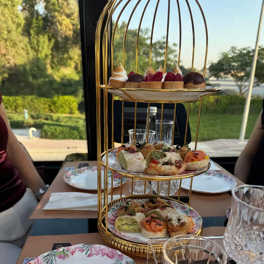 Dubai: Bustronomy Panoramic Afternoon Tea City Tour | GetYourGuide