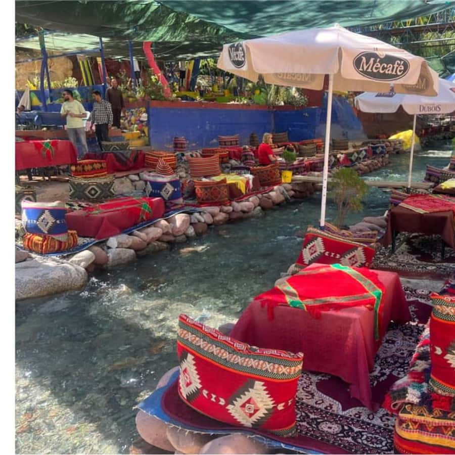 Marrakech : montagnes de l'Atlas, vallée de l'Ourika, cascade et ...