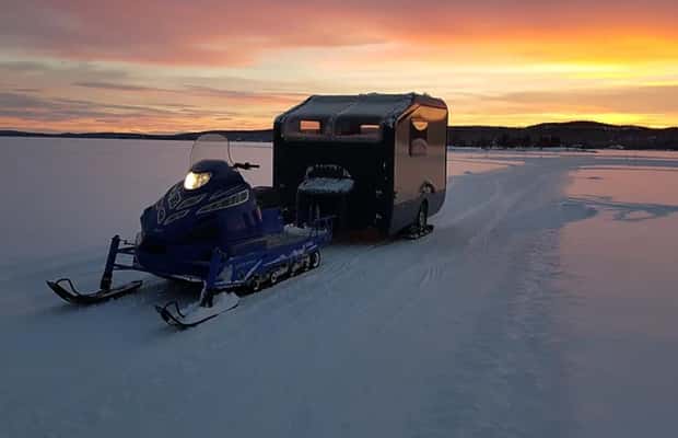 Inari: Overnight Aurora Hunt in Mobile Cabin on Lake Inari | GetYourGuide
