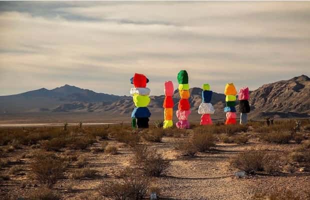 Las Vegas: Private 7 Magic Mountains and Vegas Sign Car Trip | GetYourGuide