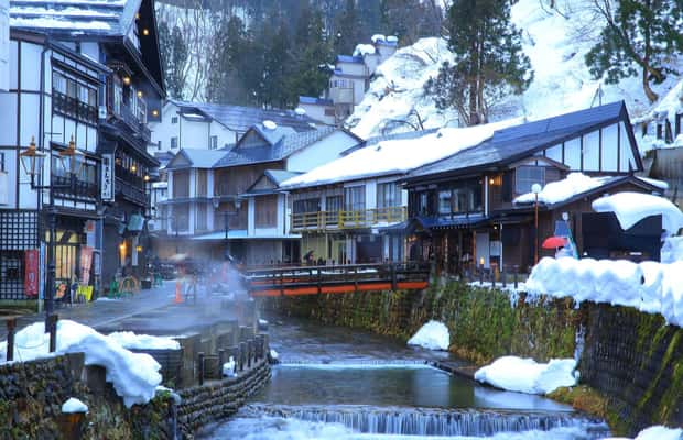 Sendai: Ginzan Onsen, Zao Ropeway Snow Monsters Tour & Lunch | GetYourGuide