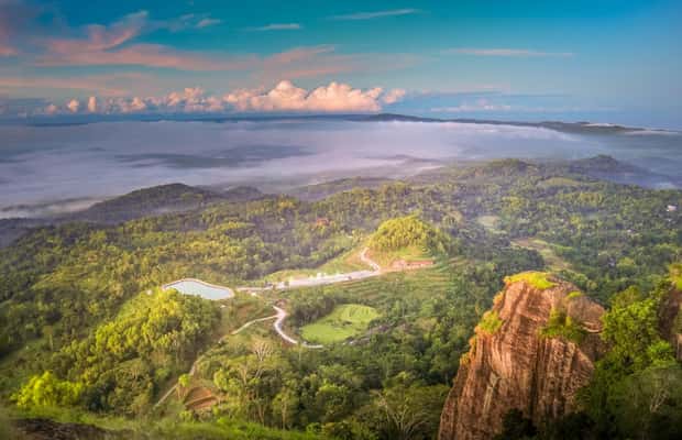 Yogyakarta: Nglanggeran Volcano Sunrise & Jomblang Cave Tour | GetYourGuide