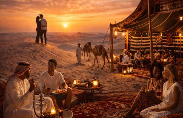 Safari por el desierto al atardecer: dunas, campamento y cena ...