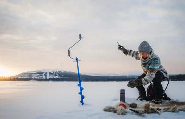 Pyhä: Ice Fishing Experience at Frozen Lake | GetYourGuide