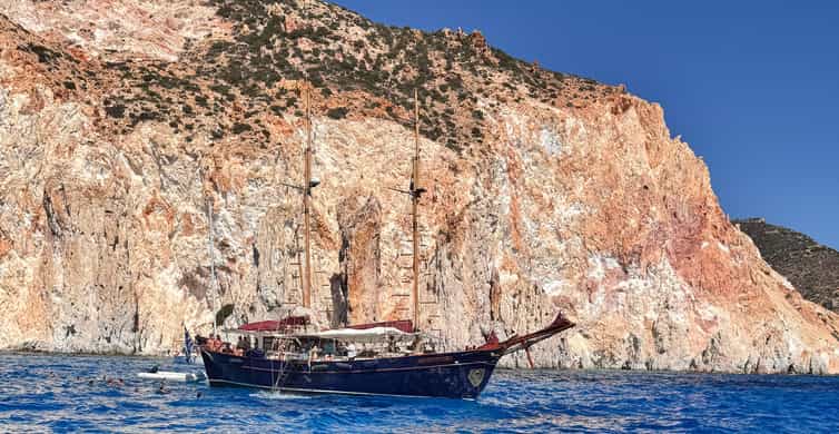 Adamantas: Full-Day Milos & Poliegos Boat Tour with Meals | GetYourGuide