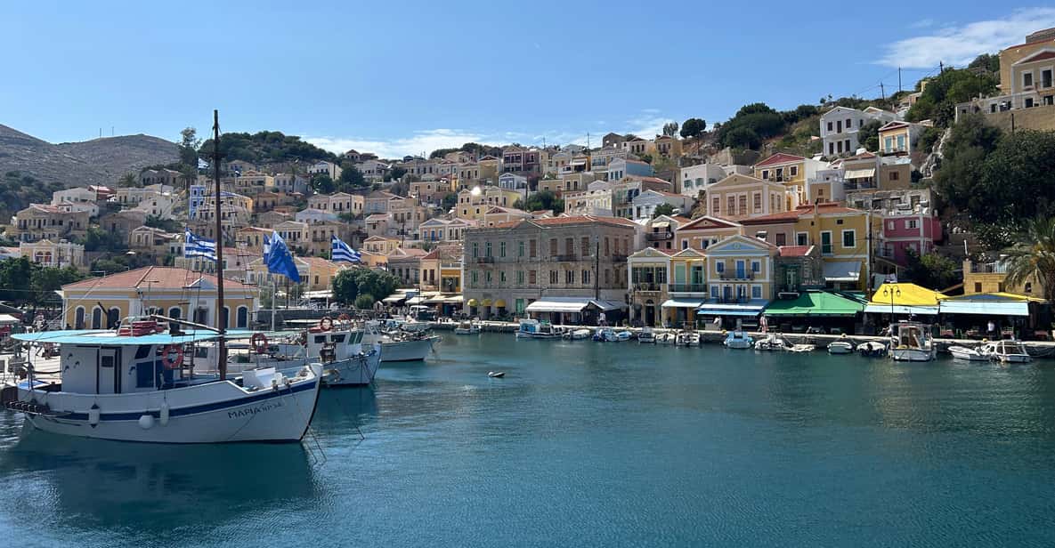 Rodos: Výlet lodí na ostrov Symi se zastávkou na pláž St. George Beach ...