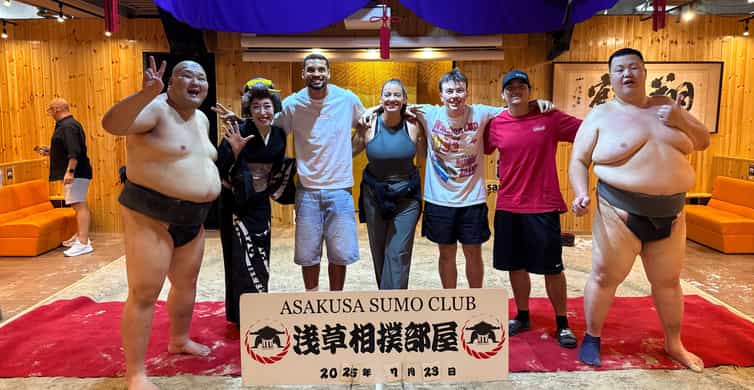 Tokyo: Sumo Show Experience with Chicken Hot Pot and a Photo | GetYourGuide
