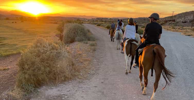 From Las Vegas: Desert Sunset Horseback Ride with BBQ Dinner | GetYourGuide