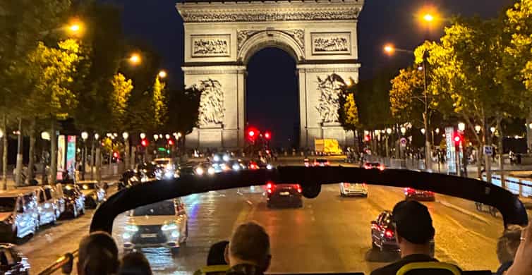 Paris: Tootbus Panoramic by Night Bus Tour with Audioguide | GetYourGuide