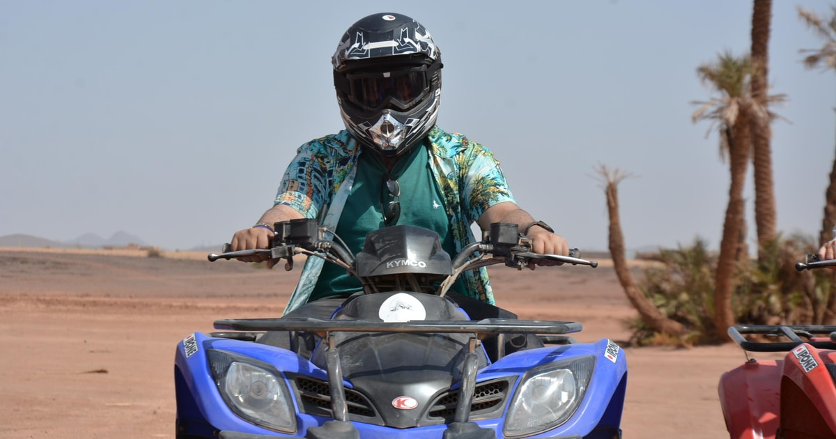 Marrakesh: Palm Oasis Sunset Quad Bike Tour com chá | GetYourGuide