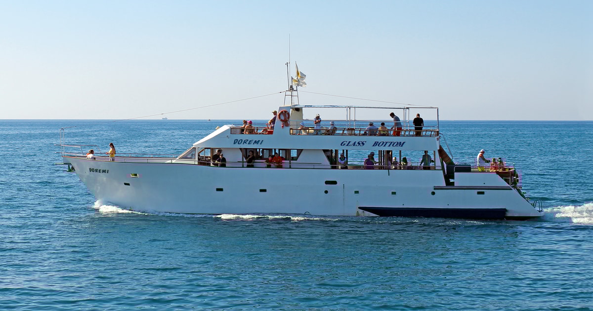 Larnaca: Bay Glass Bottom Boat Cruise with Snorkeling | GetYourGuide