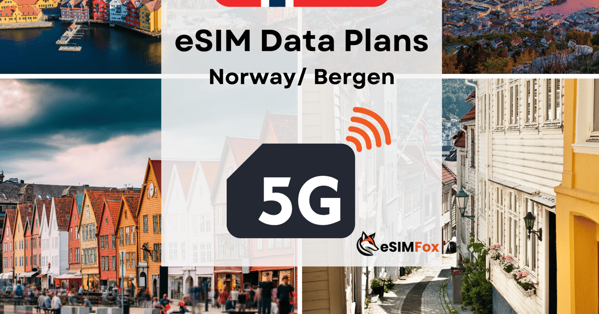 Bergen: eSIM Internet Data Plan for Norway high-speed 4G/5G | GetYourGuide