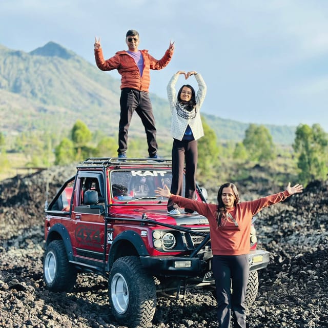 Sunrise Safari: Epic 4WD Jeep Trek to Mount Batur Black Lava | GetYourGuide