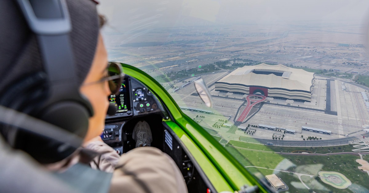 VIP Gyrocopter in Qatar Experience over Al Bayt Stadium | GetYourGuide