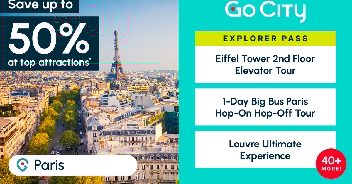Paris: Attraction Pass with 3 or 4 Activities | GetYourGuide