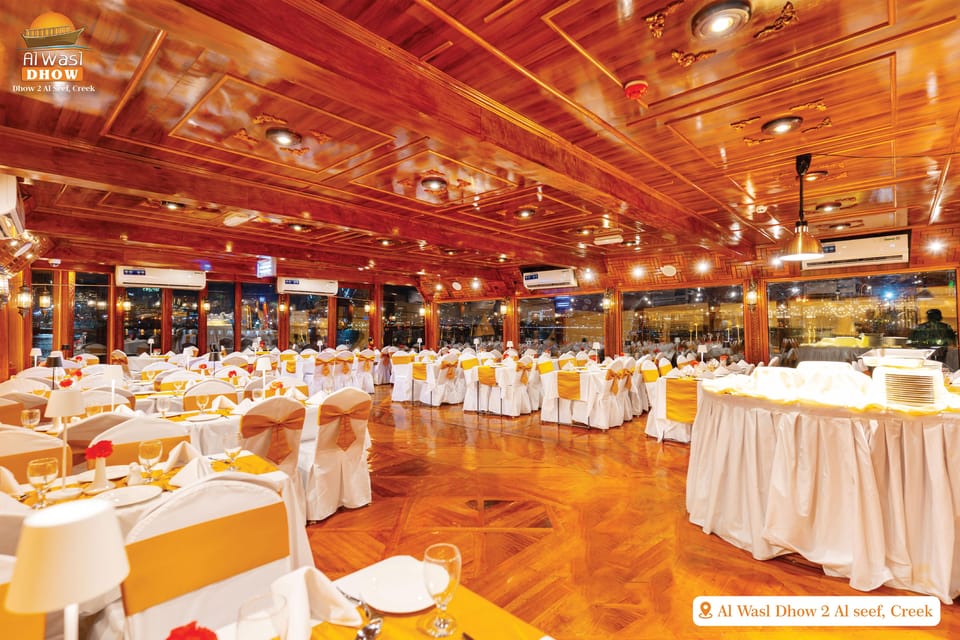 Dubai Dhow Cruise Dinner AL Seef Creek(Multi Cuisine Buffet) | GetYourGuide