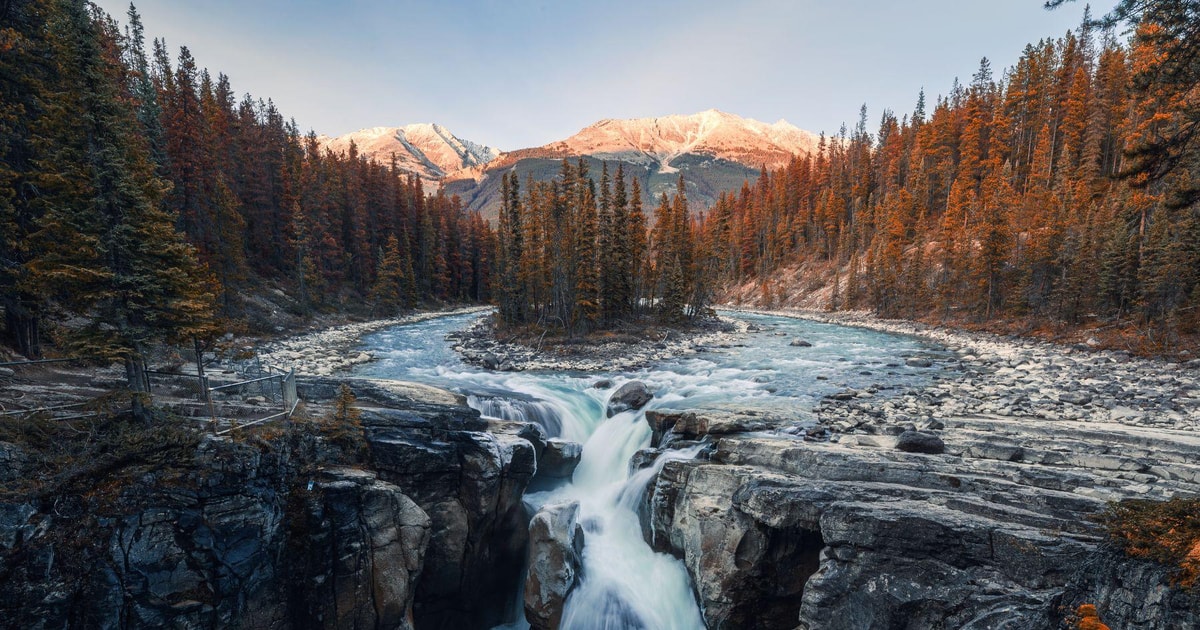 Cascate Athabasca/Abraham, cascate Sunwapta, ghiacciaio, lago Peyto ...