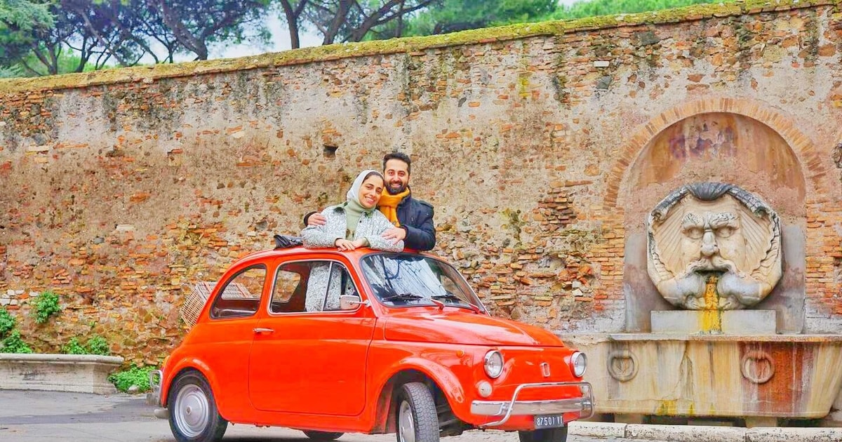 Rome : Vintage Fiat 500 Tour With Local , Wine And Snack | GetYourGuide