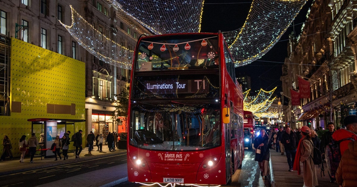 London: Santa Bus Christmas Lights Open-Top Tour | GetYourGuide