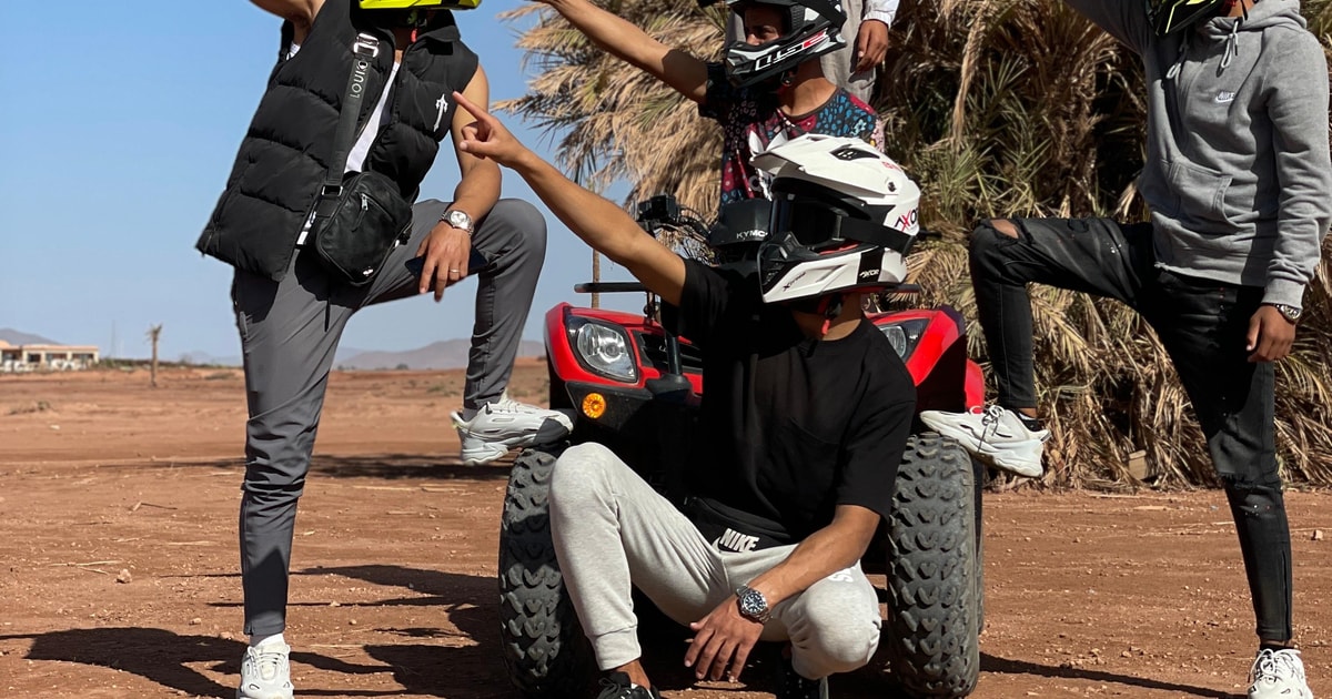 Marrakech: Quad fietstocht in de rotswoestijn Palm Oasis | GetYourGuide