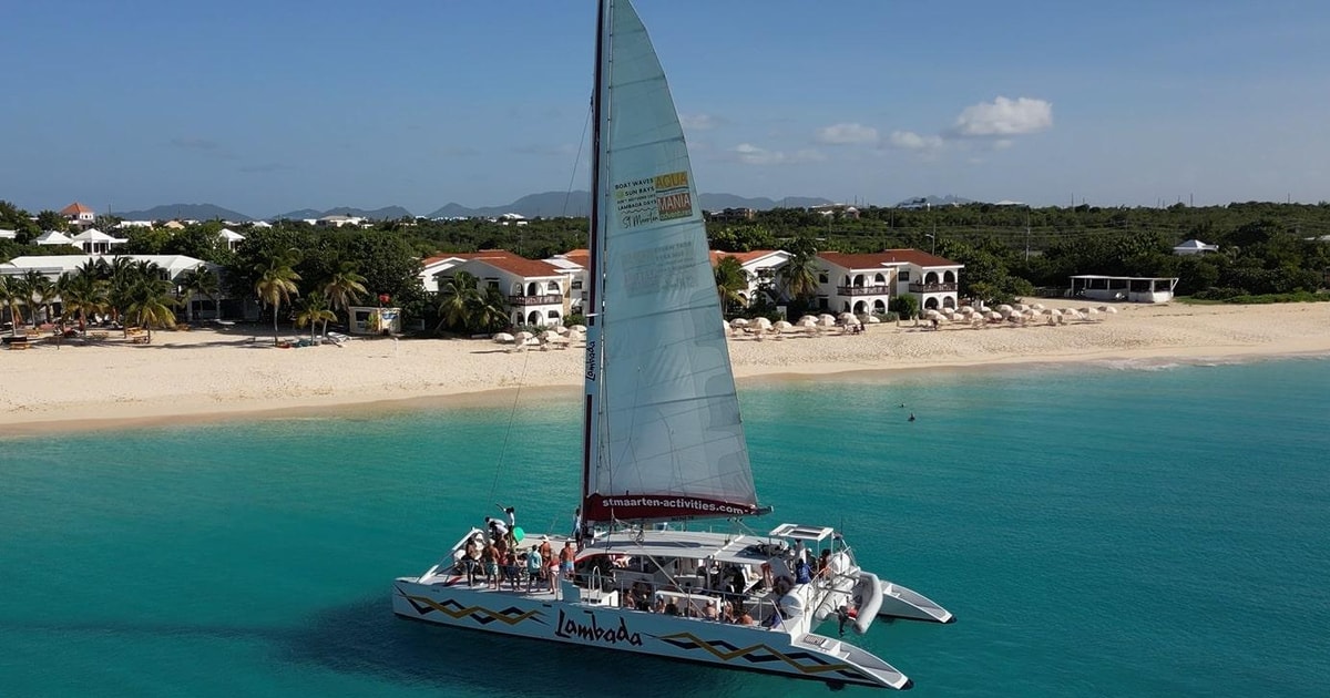St. Maarten: Full-Day Catamaran Sail to Prickly Pear Cays | GetYourGuide