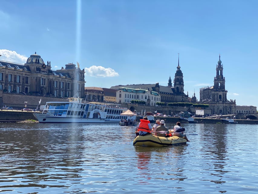 Dresden: Old Town Inflatable Boat Tour with Beer Garden Stop | GetYourGuide