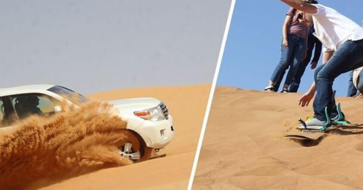 Z lotniska Doha: pustynne safari, przejażdżka na wielbłądzie i sand ...