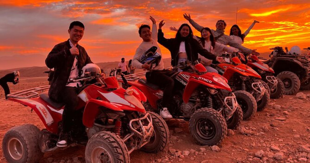 Marrakech: Dinner show with quad bike & sunset | GetYourGuide