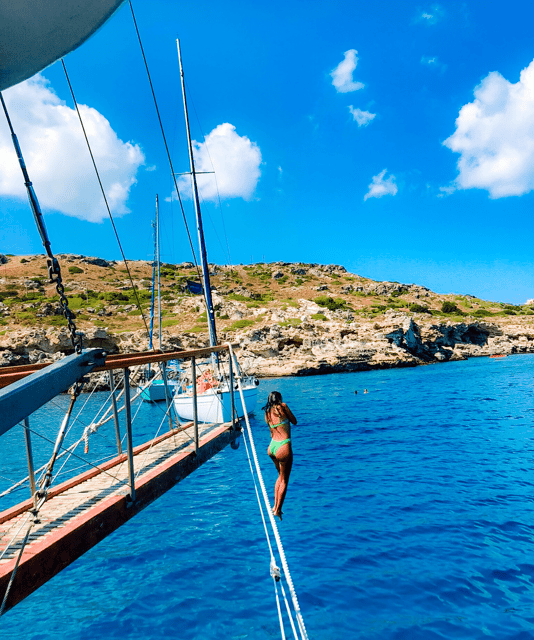 Rhodes: Cruise with 3 Stops, Lunch and Unlimited Drinks | GetYourGuide