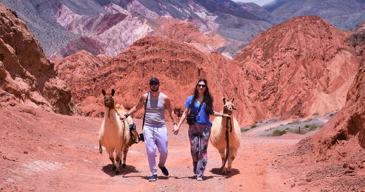 Purmamarca: Hiking with Llamas through multicolored mountains ...