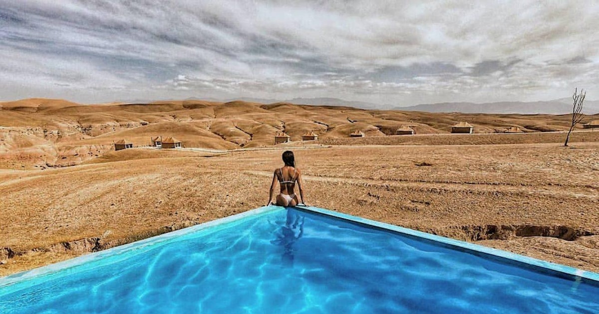 (Copy of) From Marrakech: Agafay Desert &Berber lunch W Camel Suncet ...