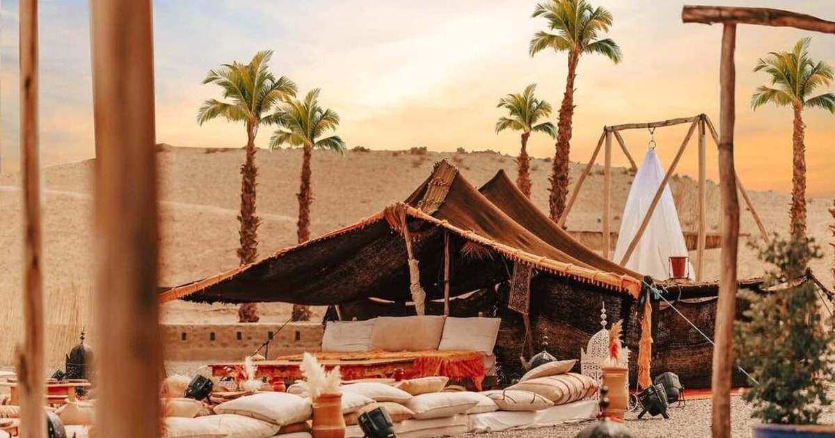 Marrakech: Dinner in Agfay Desert, Camel Ride & Fire Show | GetYourGuide