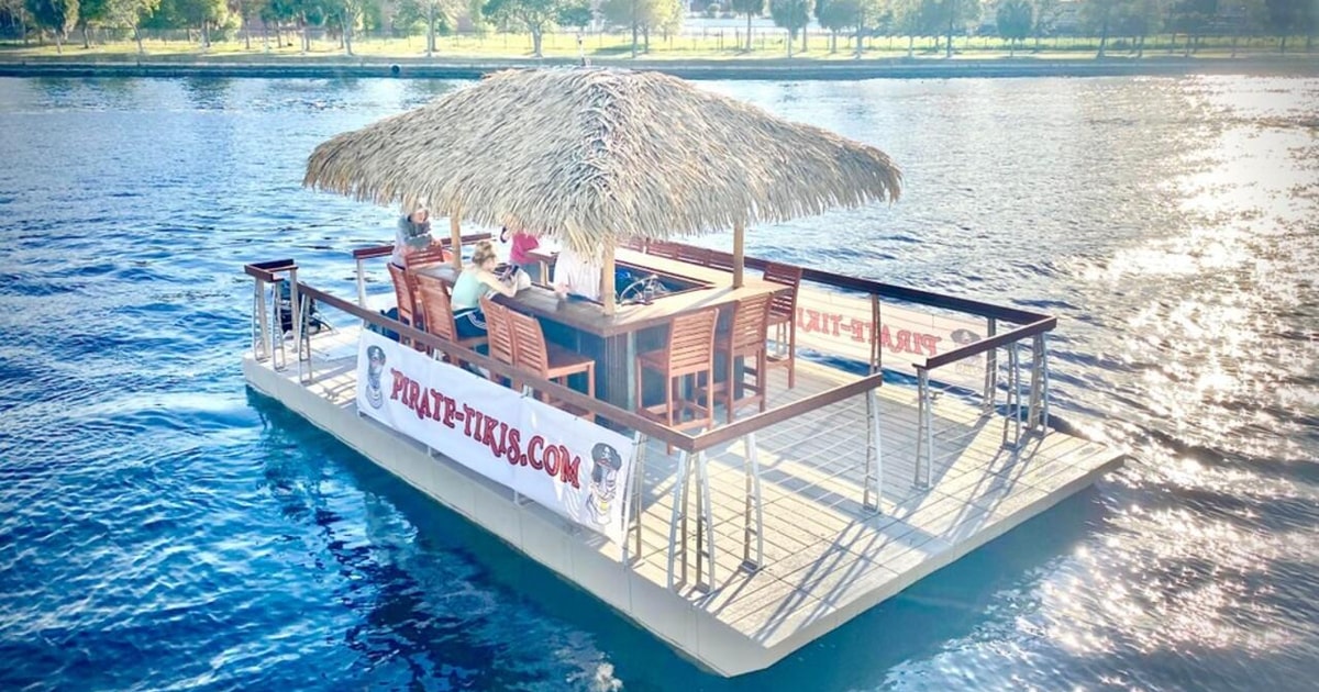 Tampa: Hillsborough River Tiki Bar Boat Up to 13 people | GetYourGuide