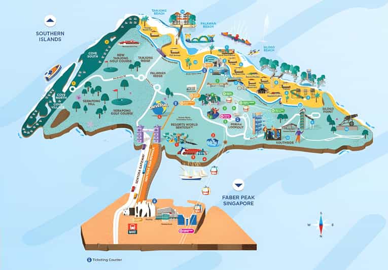 Sentosa Island Singapore Map