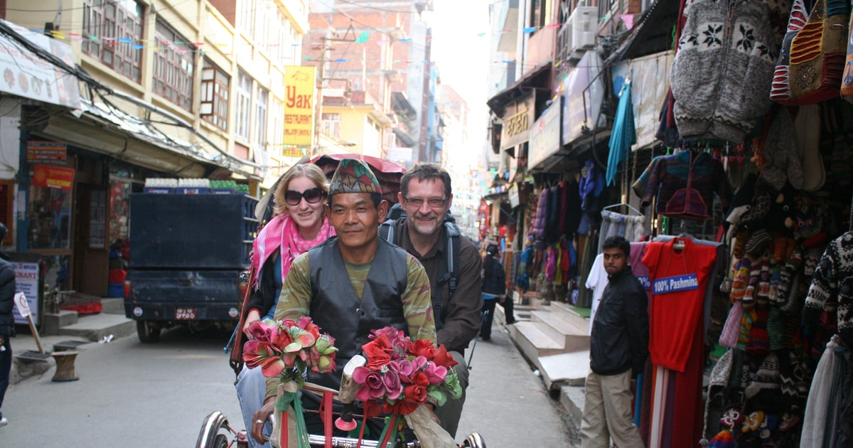 Kathmandu's Tourist Hub Thamel Sightseeing by Rickshaw | GetYourGuide